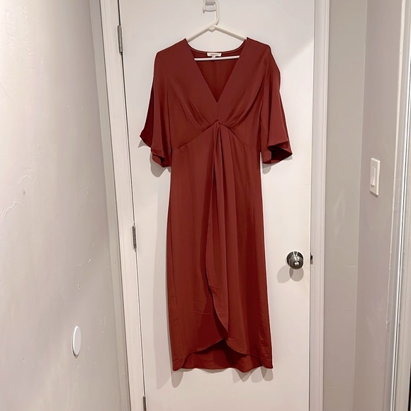 Gilli | Dresses | Burnt Orange Midi Dress | Poshmark